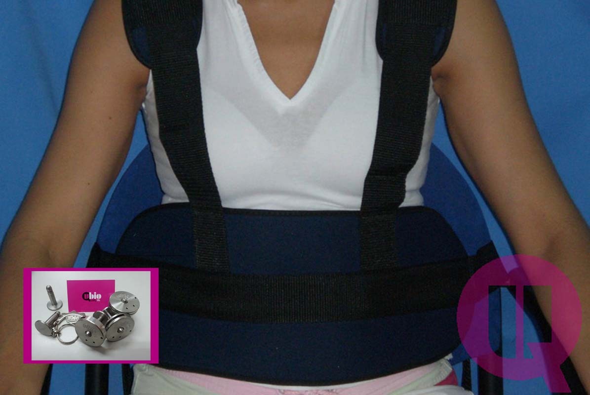 ARMCHAIR / PADDED IRONCLIP ABDOMINAL RESTRAINT BELT | Ubiotex®